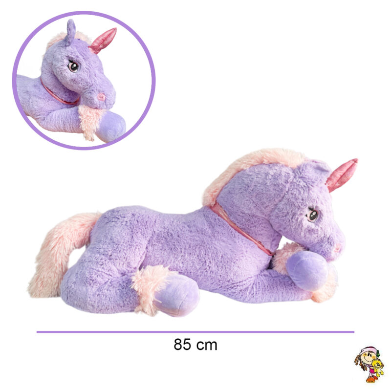 Unicornio Grande De Peluche 3 colores 85 cm – Olis Place Peluches